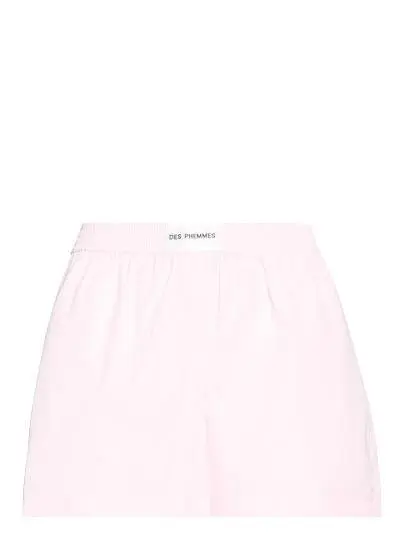 DES_PHEMMES Woven High-waisted Shorts With Brand Logo - Pink