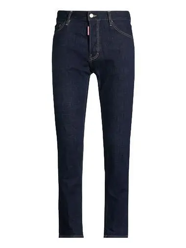 Dsquared2 Jeans In Cotton, Elastane, And Cow Leather - Blue