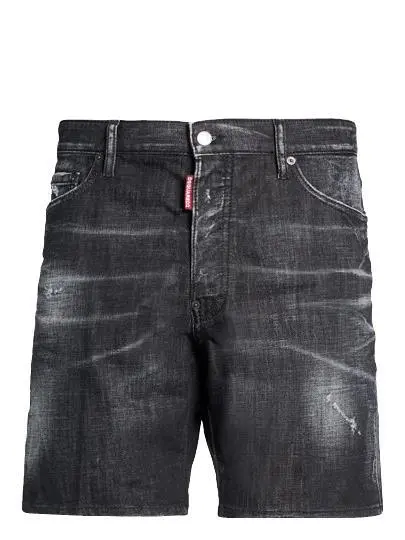 Dsquared2 Distressed Denim Shorts - Black