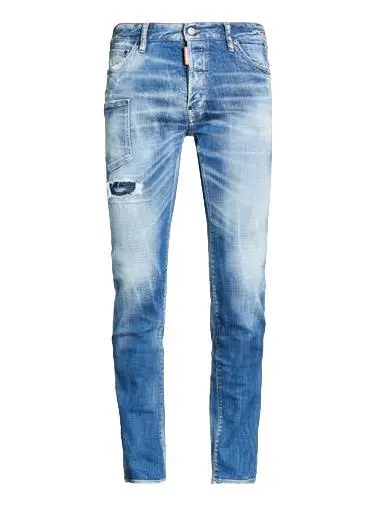 Dsquared2 Skinny Fit Jeans With Distressed And Faded Detailing - Blue