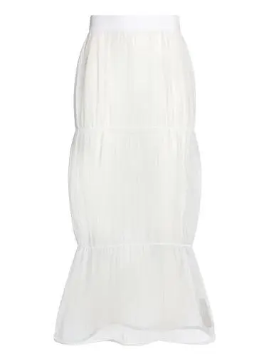 UMA WANG Crepe Flared Maxi Skirt - White