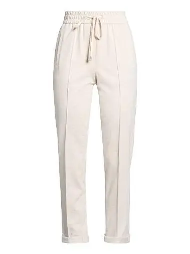 Peserico Cotton French Terry Tapered Pants - Ivory