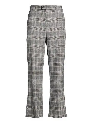 DEPARTMENT 5 Glen Plaid Tailored Straight Leg Pants - Grey