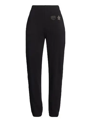 CHIARA FERRAGNI Track Pants With Studs - Black