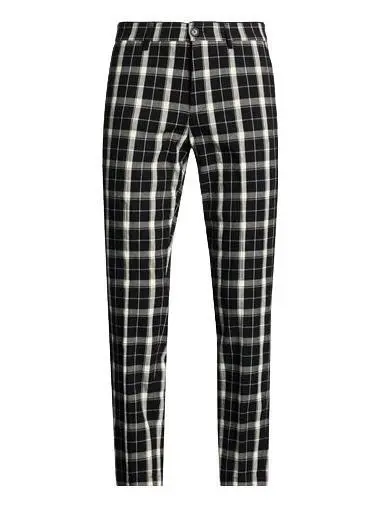 DEPARTMENT 5 Checked Flannel Trousers - Black