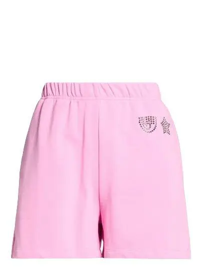 CHIARA FERRAGNI Cotton Blend Athletic Shorts - Pink