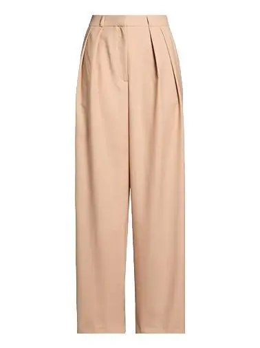 THE FRANKIE SHOP Wide-leg Twill Pants - Beige