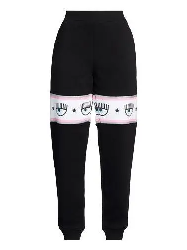 CHIARA FERRAGNI Cotton Track Pants - Black