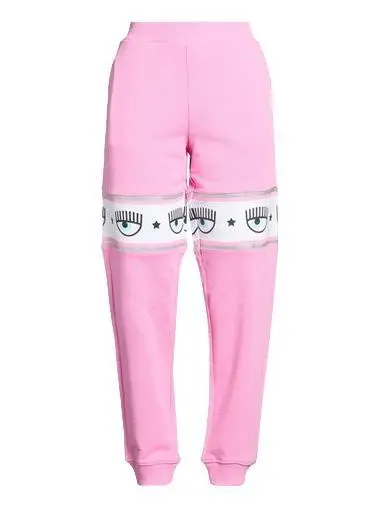 CHIARA FERRAGNI Cotton Track Pants - Pink
