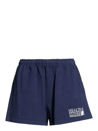 SPORTY & RICH Cotton Athletic Shorts - Navy