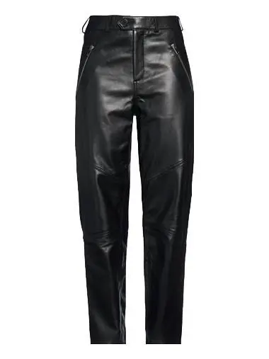 Ba&sh Tapered Lambskin Pants - Black