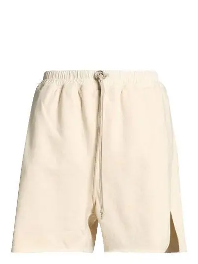 Rick Owens Cream Cotton Shorts - White