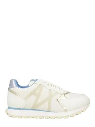 Armani Exchange Low-top Sneakers With Appliqués - White