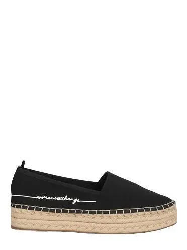 Armani Exchange Cotton Canvas Espadrilles - Black