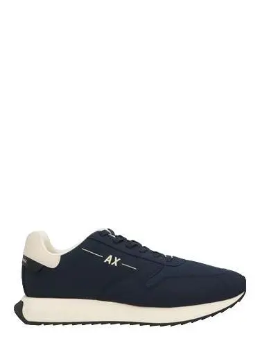 Armani Exchange Low-top Sneakers With Logo Detail - Navy