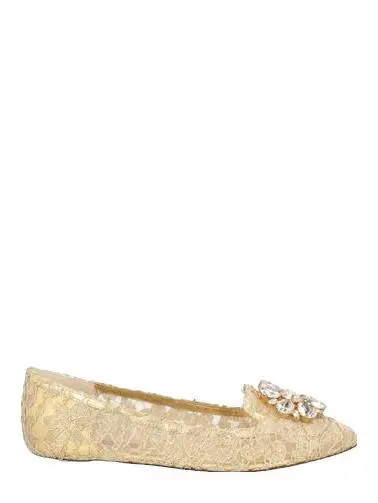 Dolce & Gabbana Textile Fiber Loafers - Gold