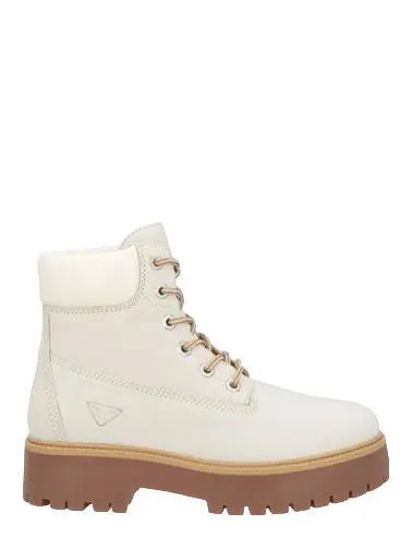 DOCKSTEPS Lace-up Nubuck Ankle Boots - Off White