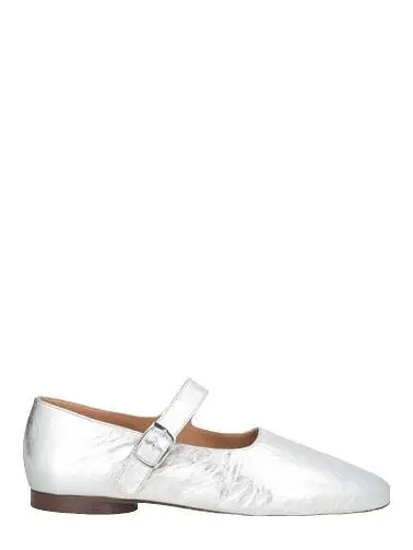 MANSUR GAVRIEL Glove Leather Mary Jane Ballet Flats - Silver