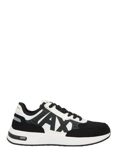 Armani Exchange Low-top Sneakers With Two-tone Design - Black
