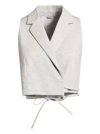 Brunello Cucinelli Tailored Vest In Light Cotton Blend - Grey