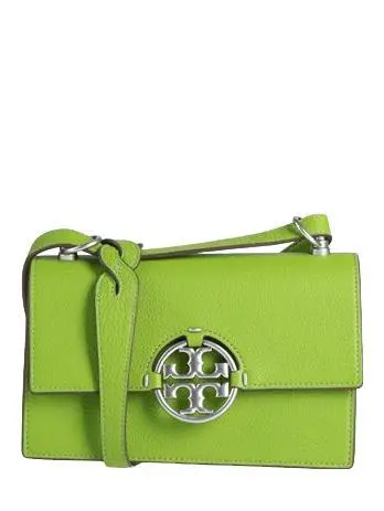 Tory Burch Pebbled Leather Flap Crossbody Bag - Green