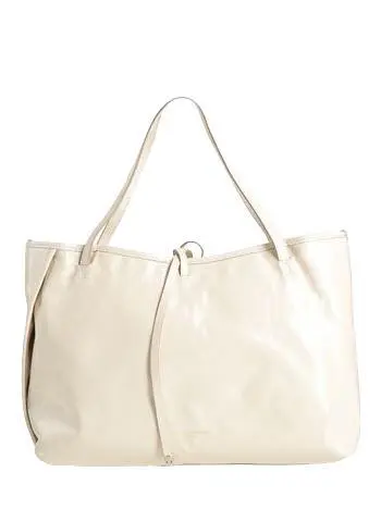 GIANNI CHIARINI Leather Tote With Detachable Pouch - White