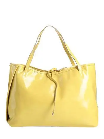 GIANNI CHIARINI Leather Tote With Detachable Pouch - Yellow