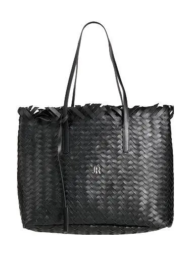 John Richmond Leather Shopper Bag With Detachable Pouch - Black