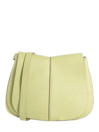 GIANNI CHIARINI Light Pebbled Leather Saddle Bag - Green