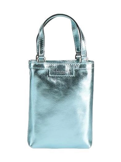 GIANNI CHIARINI Metallic Leather Mini Bag - Light Blue