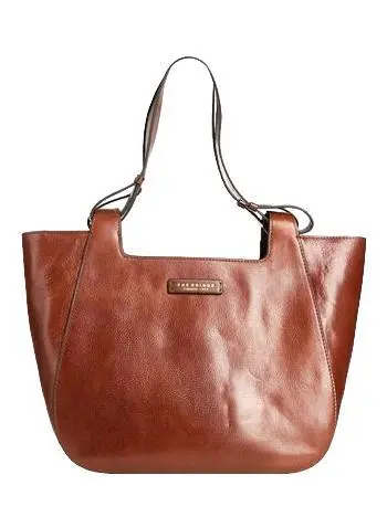 THE BRIDGE Pebbled-leather Tote With Internal Pockets - Brown
