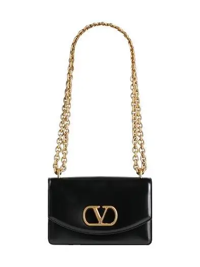 Valentino Garavani Leather Shoulder Bag - Black