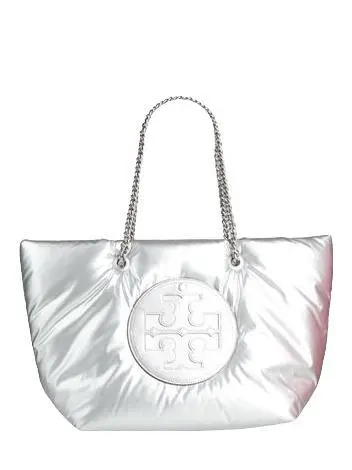 Tory Burch Lamé Shopper Bag - Silver
