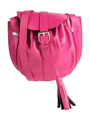 High Cross-body Bag With Tassels - Pink