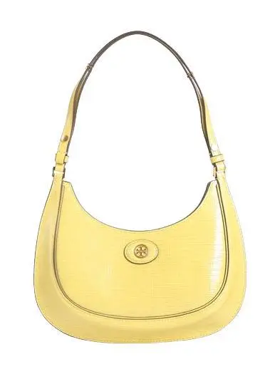 Tory Burch Textured Leather Hobo Bag - Yellow