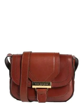 THE BRIDGE Leather Cross-body Flap Bag - Brown