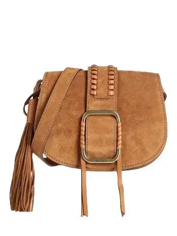 Ba&sh Leather Saddle Bag - Beige