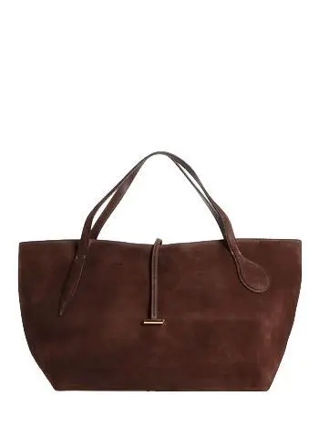 LIFFNER Chocolate Leather Tote - Brown