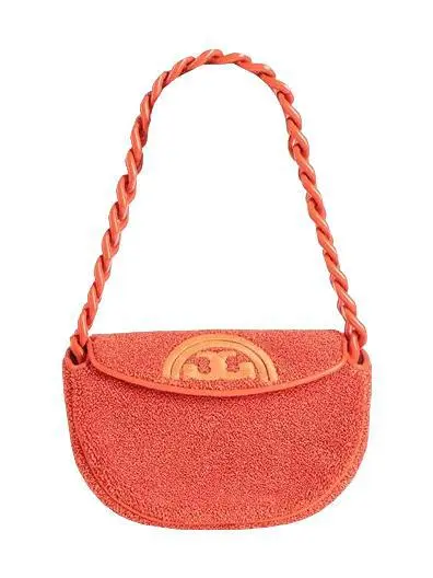 Tory Burch Raffia Flap Bag - Orange