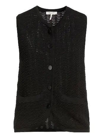 Rag & Bone Knitted Sleeveless Cardigan - Black