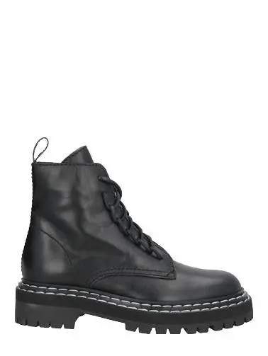 Proenza Schouler Leather Ankle Combat Boots - Black