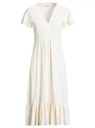 Ba&sh Cotton Flared Midi Dress - White