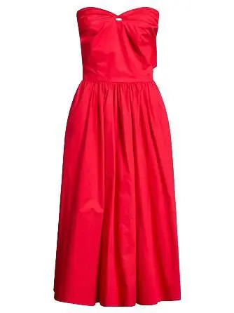 DEPARTMENT 5 Cotton Midi Dress - Red