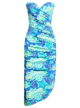 Chiara Boni La Petite Robe Asymmetric Midi Dress - Blue