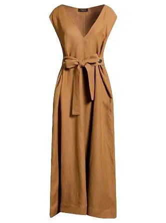 Fabiana Filippi Viscose And Linen Maxi Dress - Beige