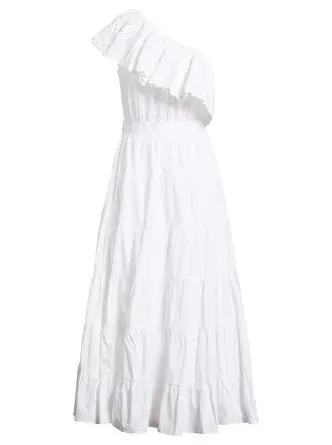 Antik Batik Cotton Maxi Dress - White