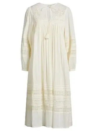 Antik Batik Cotton Midi Dress - White
