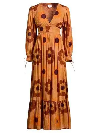 Antik Batik Floral-print Maxi Dress - Brown