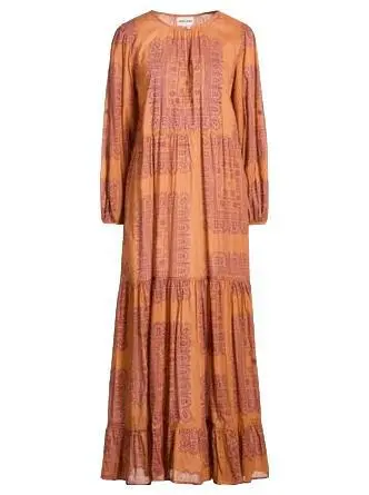 Antik Batik Maxi Cotton Dress - Red