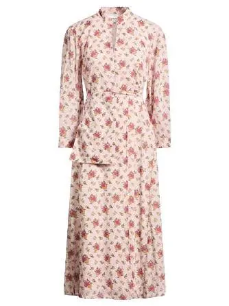 Antik Batik Floral-print Midi Shirt Dress - Pink